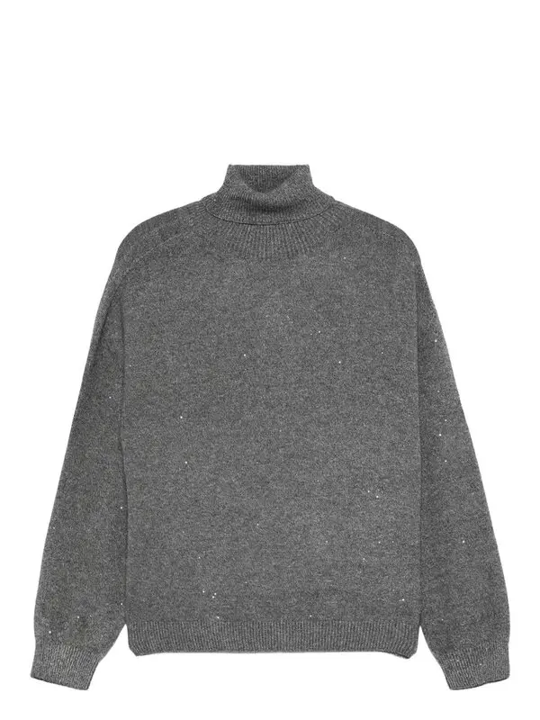 Liu Jo Embellished Turtleneck Sweater - Grey