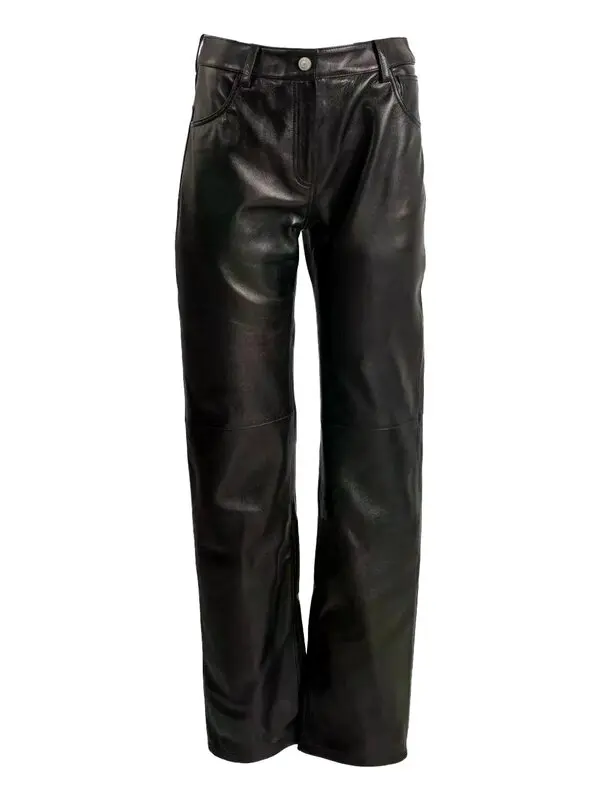 Magda Butrym Leather Panel Trousers - Black