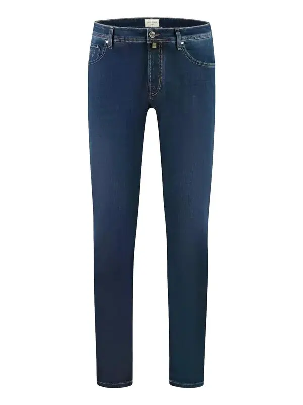 Jacob Cohen Five-pocket Jeans With Logo Patch - Blue