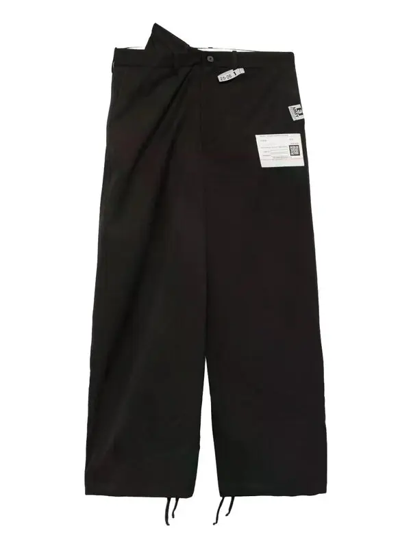 Mihara Yasuhiro Layered Drawstring Trousers - Black