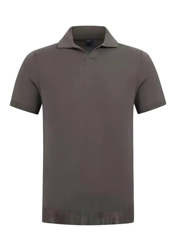 Fedeli Short-sleeve Polo Shirt - Brown