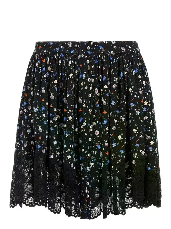 Rabanne Lace-embellished Skirt - Black