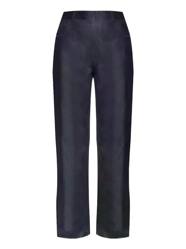 Marni Wide Leg Cotton Trousers - Blue