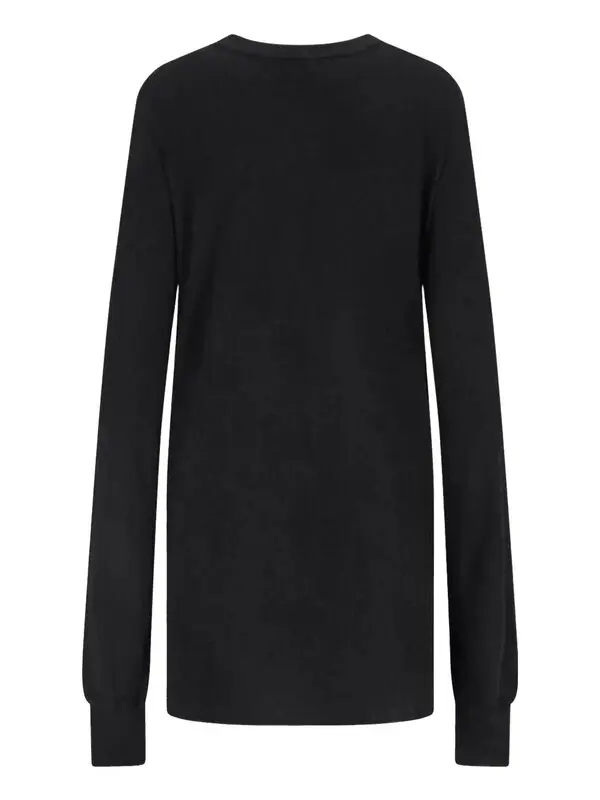 Rick Owens Cut-out Long-sleeve Top - Black
