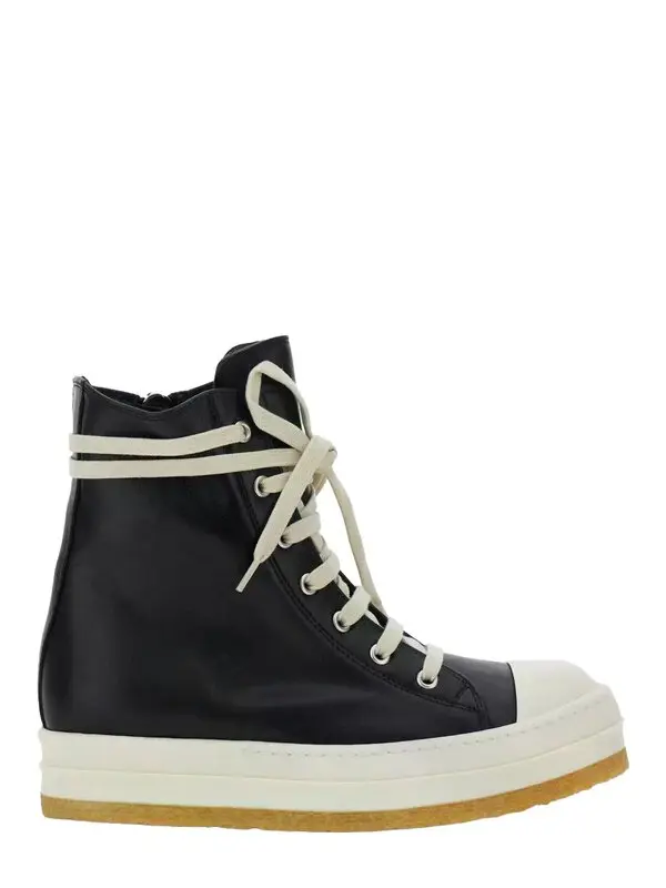 Rick Owens Lace-up Zip-fastening Sneakers - Black