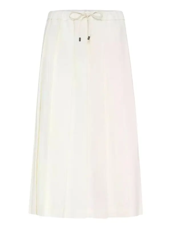 Brunello Cucinelli Pleated Midi Skirt - White