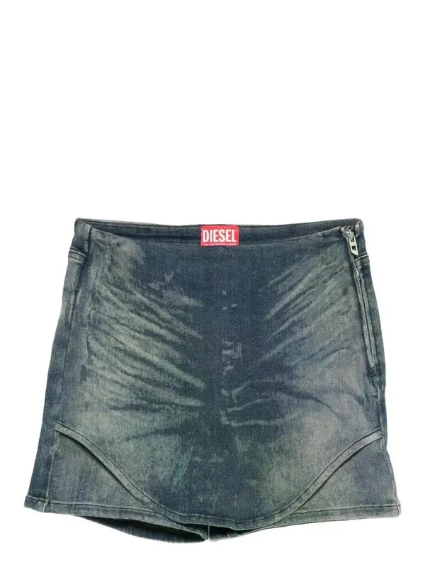DIESEL Acid-wash Denim Shorts - Blue
