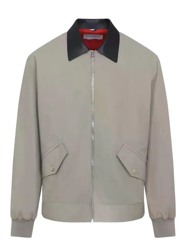 Givenchy Contrast-collar Bomber Jacket - Grey