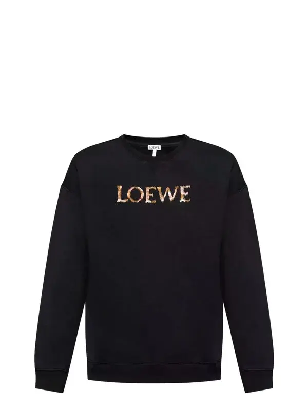 Loewe Logo-embroidered Sweatshirt - Black