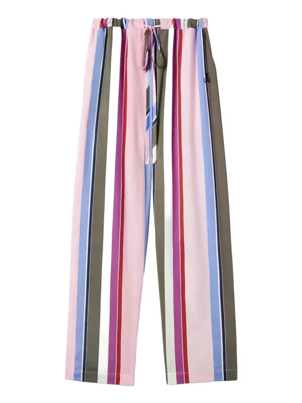 La DoubleJ Stripe Drawstring Trousers - Pink