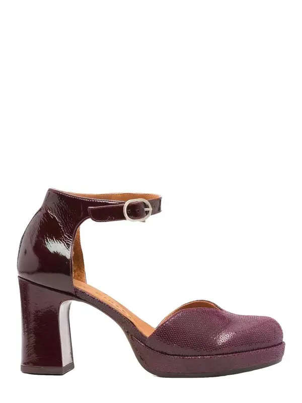 Chie Mihara 80mm Damaho Ankle-strap Block-heel Pumps - Red