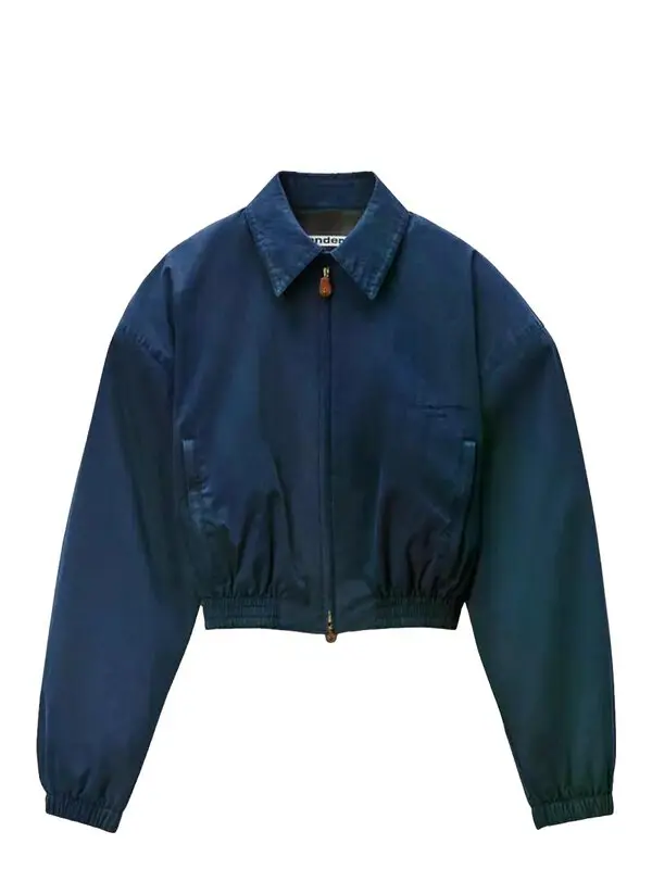 Alexander Wang Cropped Harrington Jacket - Blue