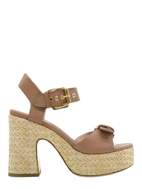 Agl 100mm Sista Buckles Platform Sandals - Neutrals