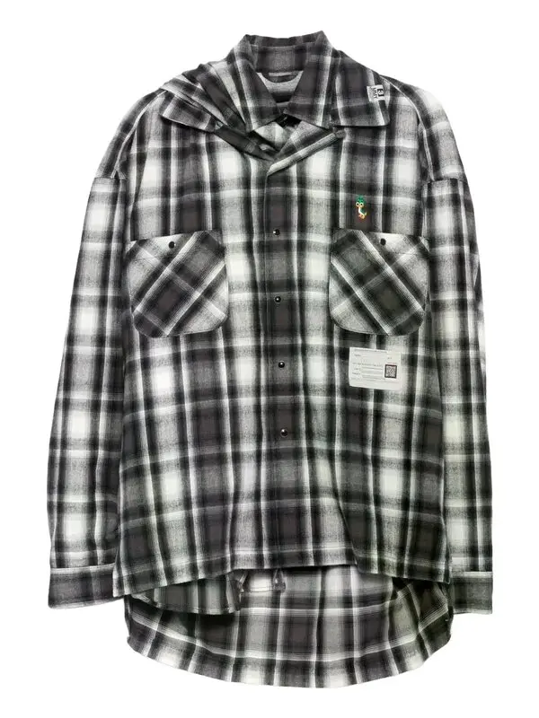 Mihara Yasuhiro Checked Overshirt - Grey