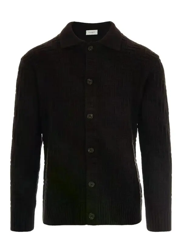 PAOLO PECORA Polo-collar Cardigan - Brown