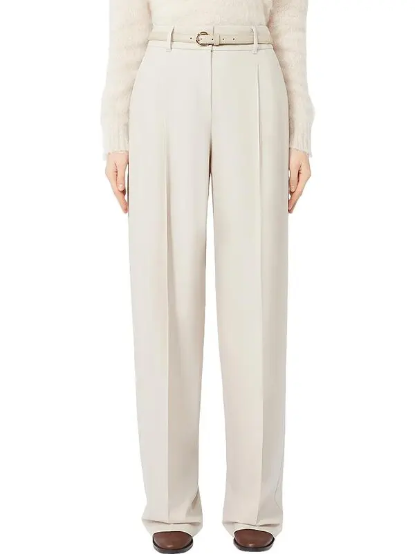 MAX MARA STUDIO Entrata Belted Pants - Beige