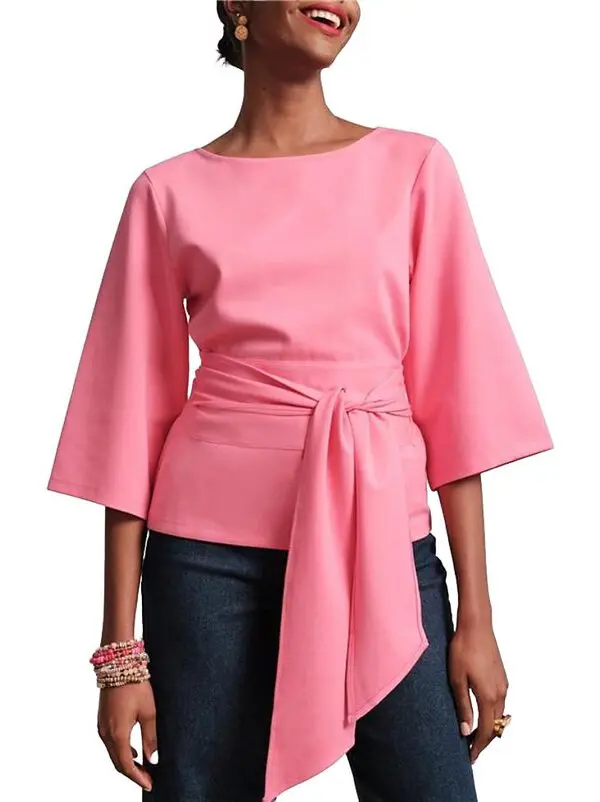 FRANCES VALENTINE Whitney Wrap Top - Pink