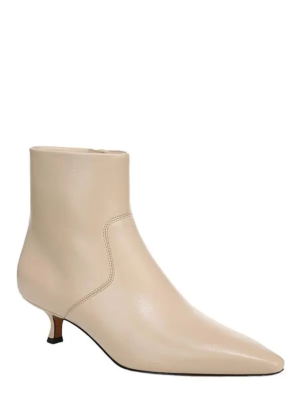 Vince Simone Leather Ankle Boots - Birch Sand