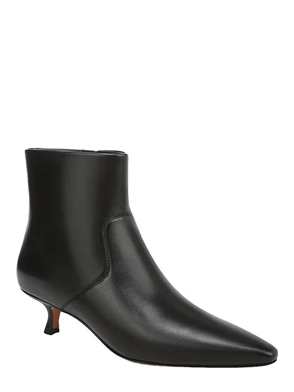 Vince Simone Leather Ankle Boots - Black