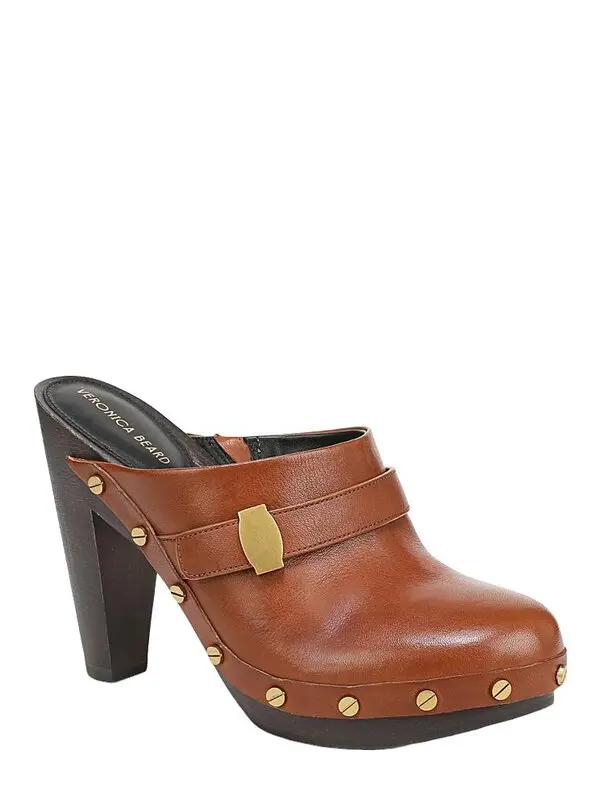 Veronica Beard Giana High-heel Mule Clogs - Hazelwood