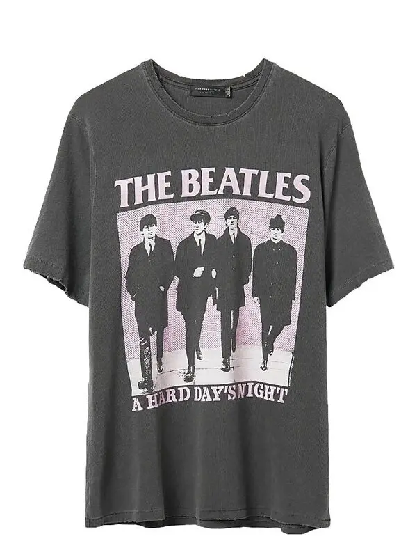 Junk Food Clothing A Hard Day's Night Vintage-like Tee - Vintage-like Black