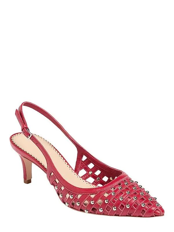 Cinq À Sept Rena Leather Caged Slingback Pumps - Bordeaux