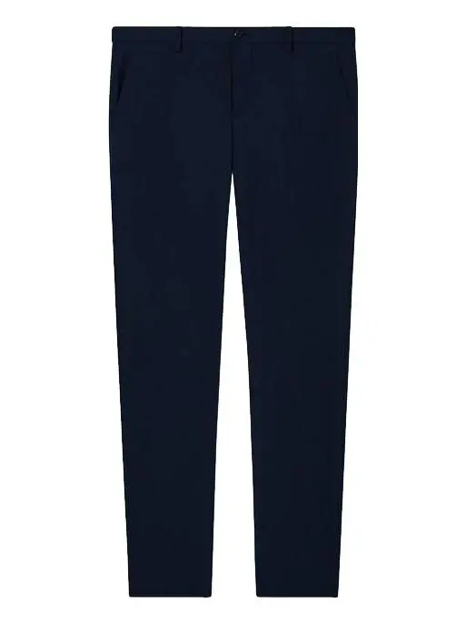Giorgio Armani Virgin Wool Flat-front Trousers - Green