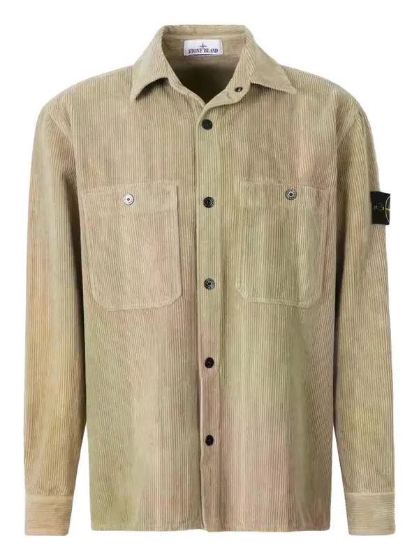 Stone Island Corduroy Patch-pocket Shirt - Brown