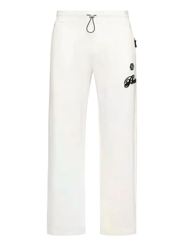 Philipp Plein Cotton Track Pants - White