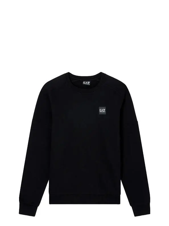 Emporio Armani Cotton-blend Crew-neck Sweatshirt - Black