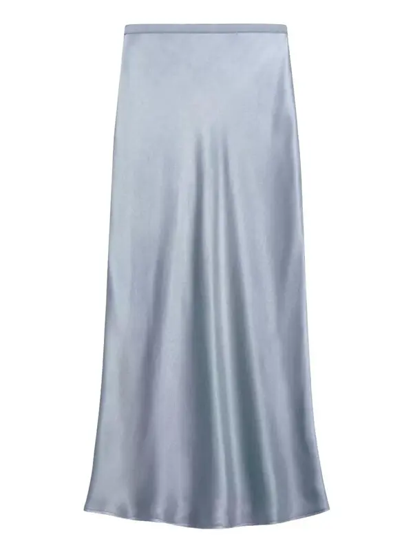 ANINE BING Bias-cut Silk Skirt - Grey