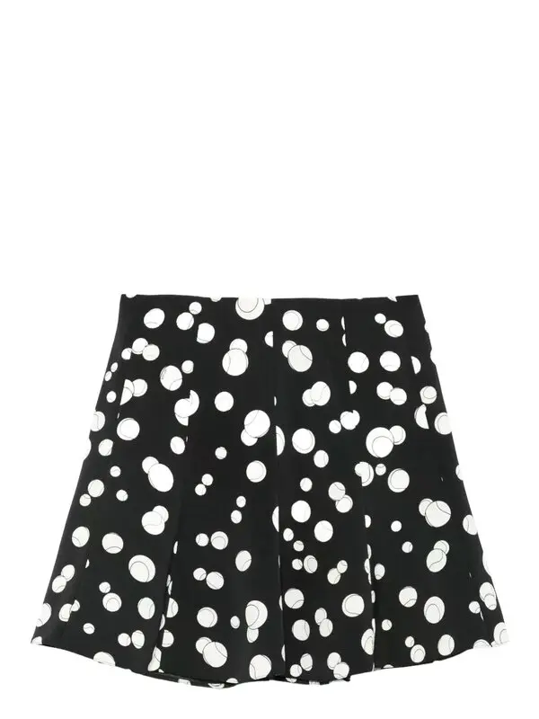 Marella Pleated Ball-print Mini Skirt - Scuri