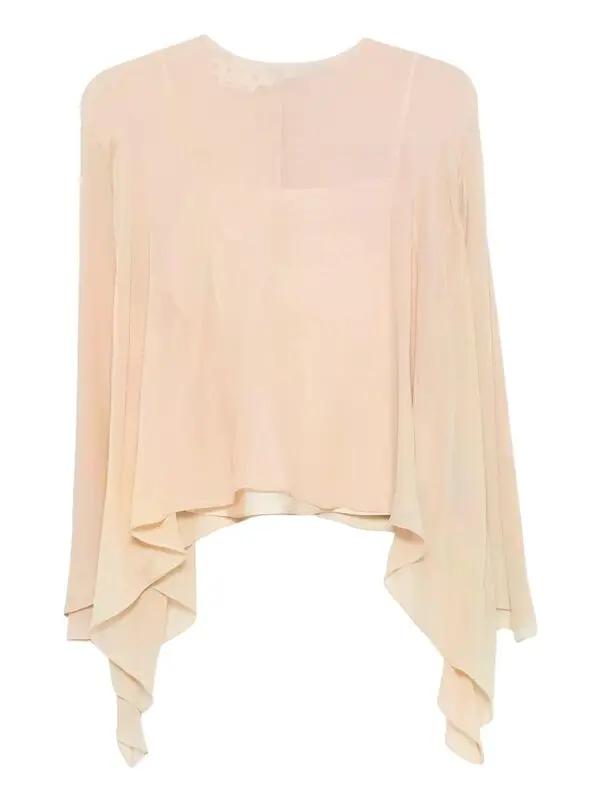 Marni Asymmetric Draped Blouse - Neutrals