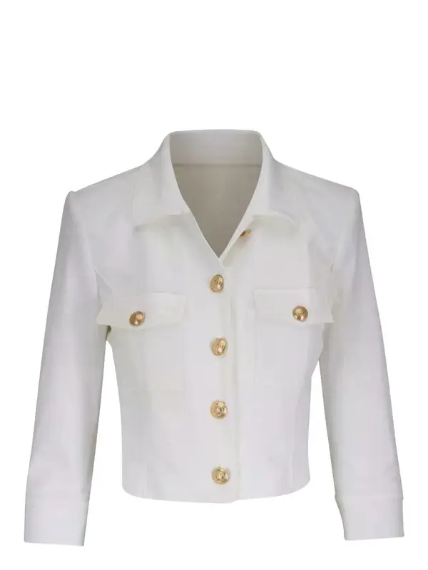 L'Agence Kumi Button Jacket - White