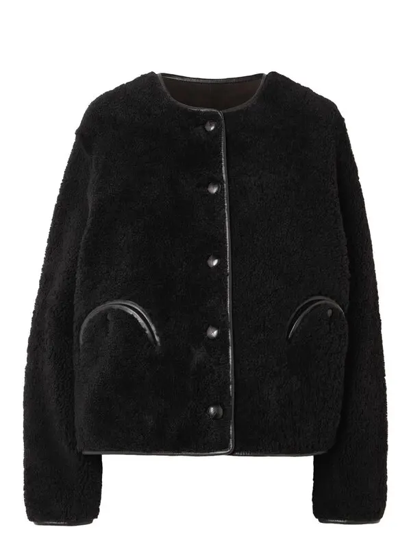 BLAZÉ MILANO Gliss Reversible Shearling Jacket - Brown