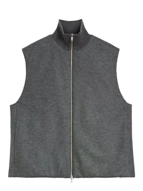 JIL SANDER Wool Gilet - Grey