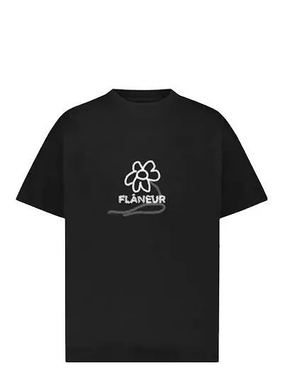 FLANEUR Flower Stalk T-shirt - Black