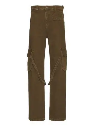 FLANEUR Phone Pocket Cargo Trousers - Army Green
