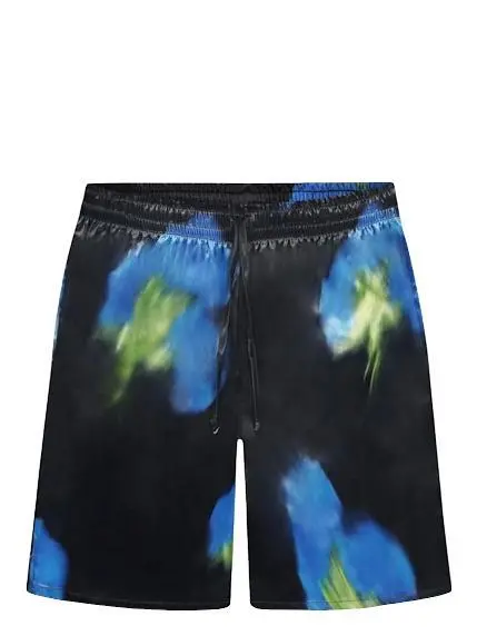 FLANEUR Blurred Flower Shorts - Black