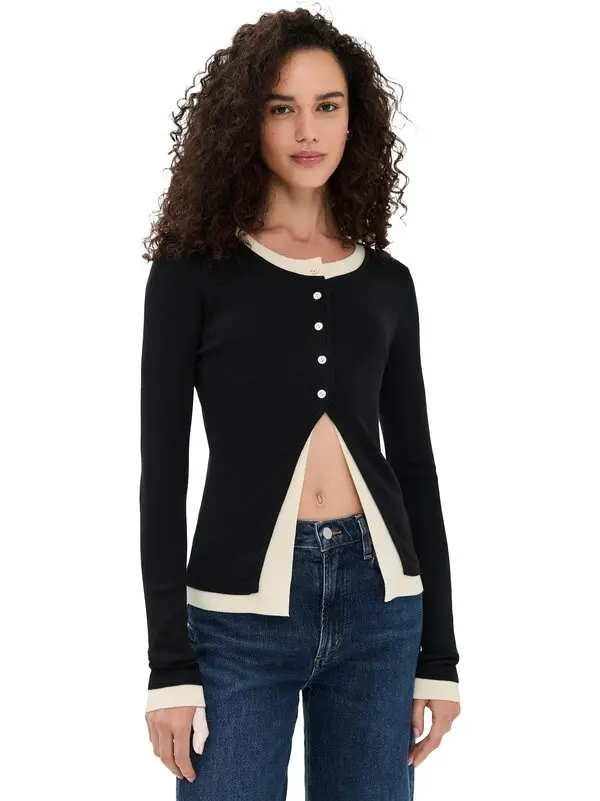 VRG GRL Mason Knit Top - Black