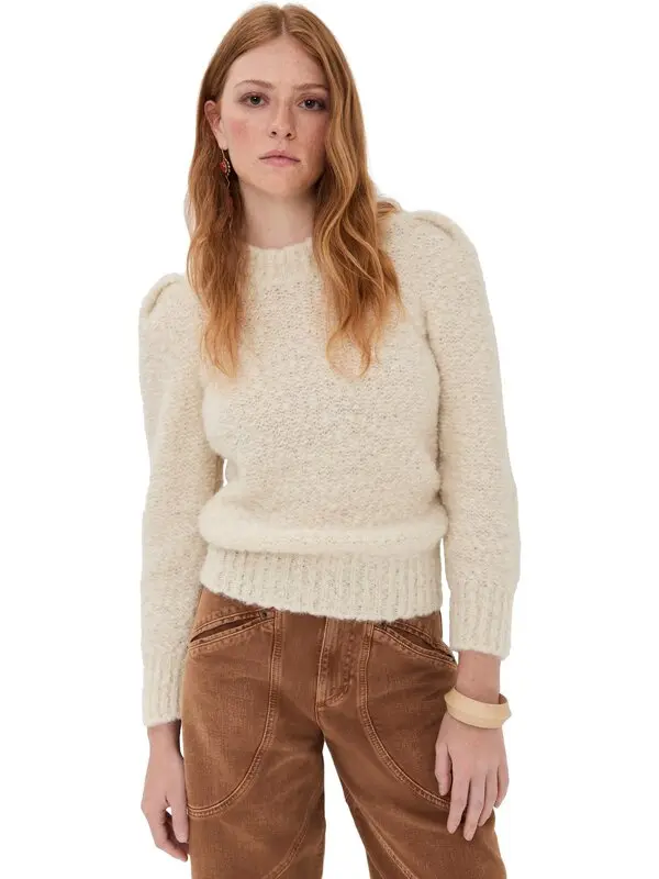Isabel Marant Emma Alpaca-blend Cable Knit Sweater - Ecru