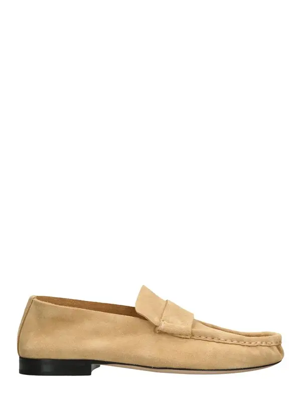 THE ROW Soft Suede Loafers - Yellow