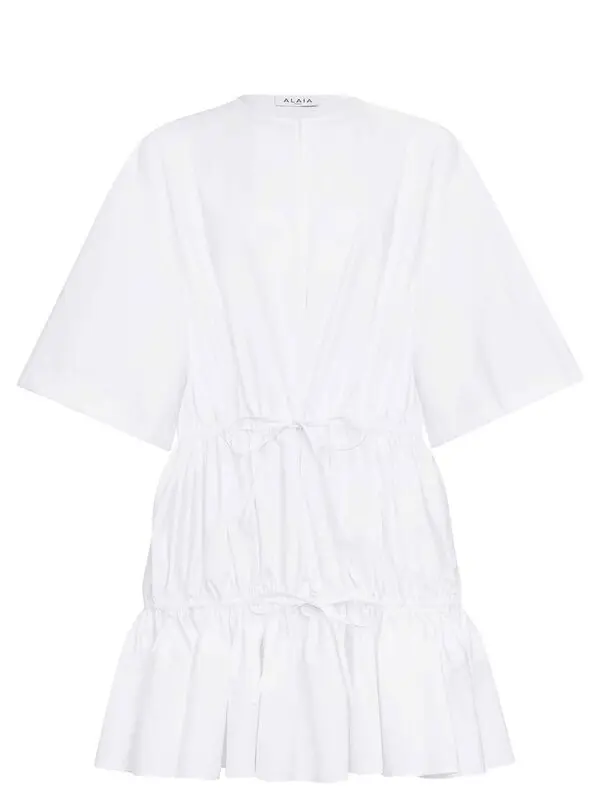 Alaïa Cotton Poplin Mini Dress - White