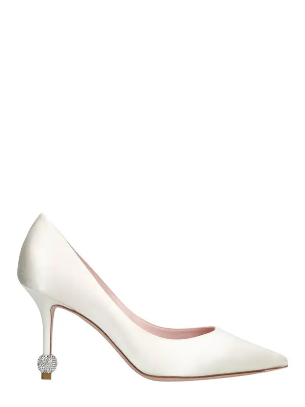 ROGER VIVIER Marlene 85 Satin Pumps - White