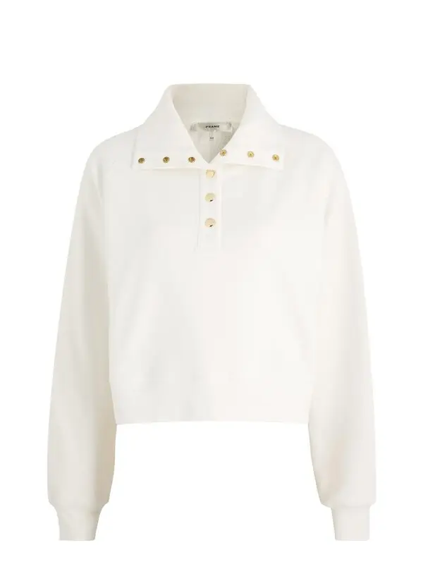 FRAME The Coach Cotton Sweatshirt - Cream
