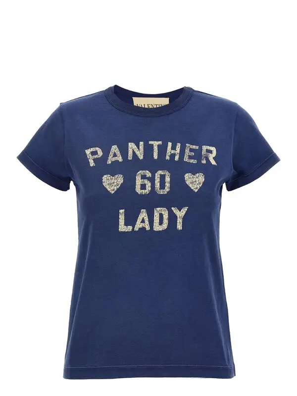 Valentino Garavani Panther Lady T-shirt - Blue