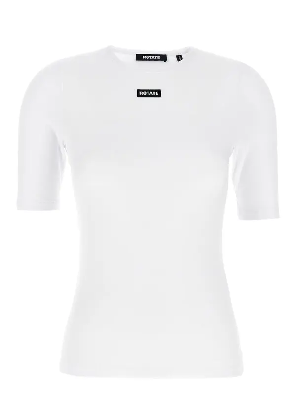 ROTATE BY BIRGER CHRISTENSEN Cotton And Modal Jersey T-shirt - White