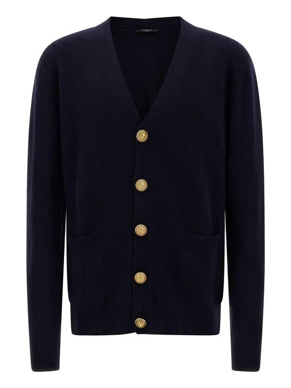 Balmain Eco Cashmere Cardigan - Blue