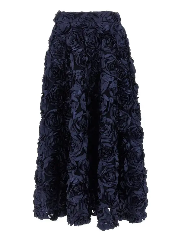ROTATE BY BIRGER CHRISTENSEN Maxi Sun' Midi Skirt - Blue