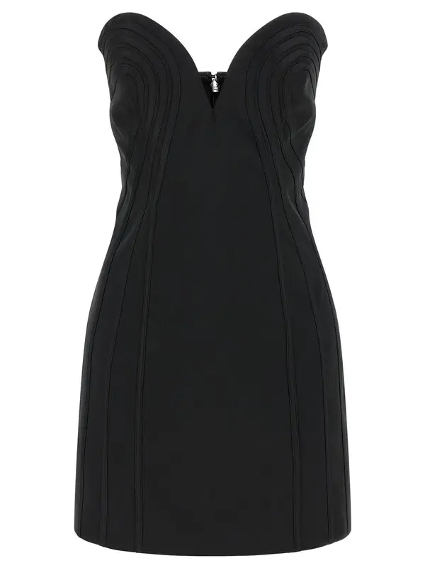 ROTATE BY BIRGER CHRISTENSEN Satin Mini Dress - Black